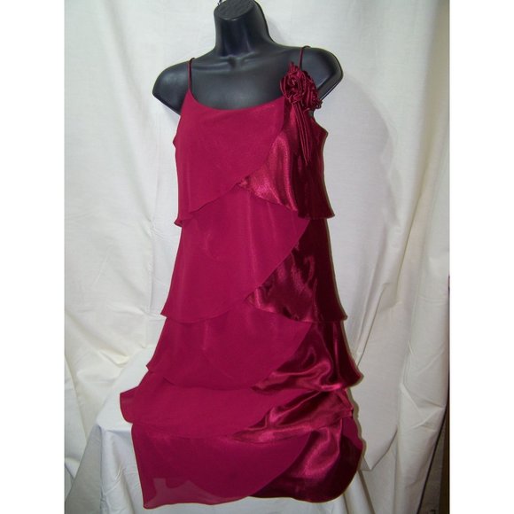 Patra | Dresses | Patra Dress Cocktail Layered 8 Flapper Rosette Party ...